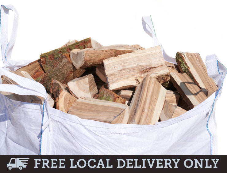 9" - 10" Premium Kiln Dried Hardwood Logs - Builders Tonne Size Sack ...